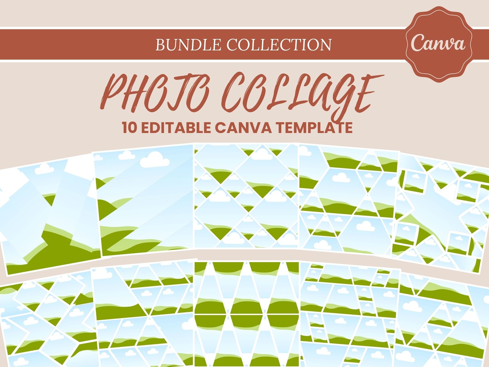 10 Photo Collage Canva Template Poster Collage Instagram Photo Collage ...