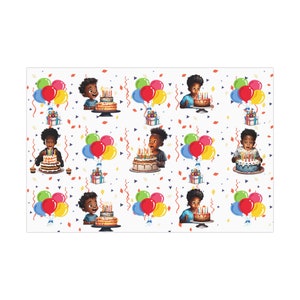 Birthday Wrapping Paper: the Birthday Boy #3 - White {celebration ...