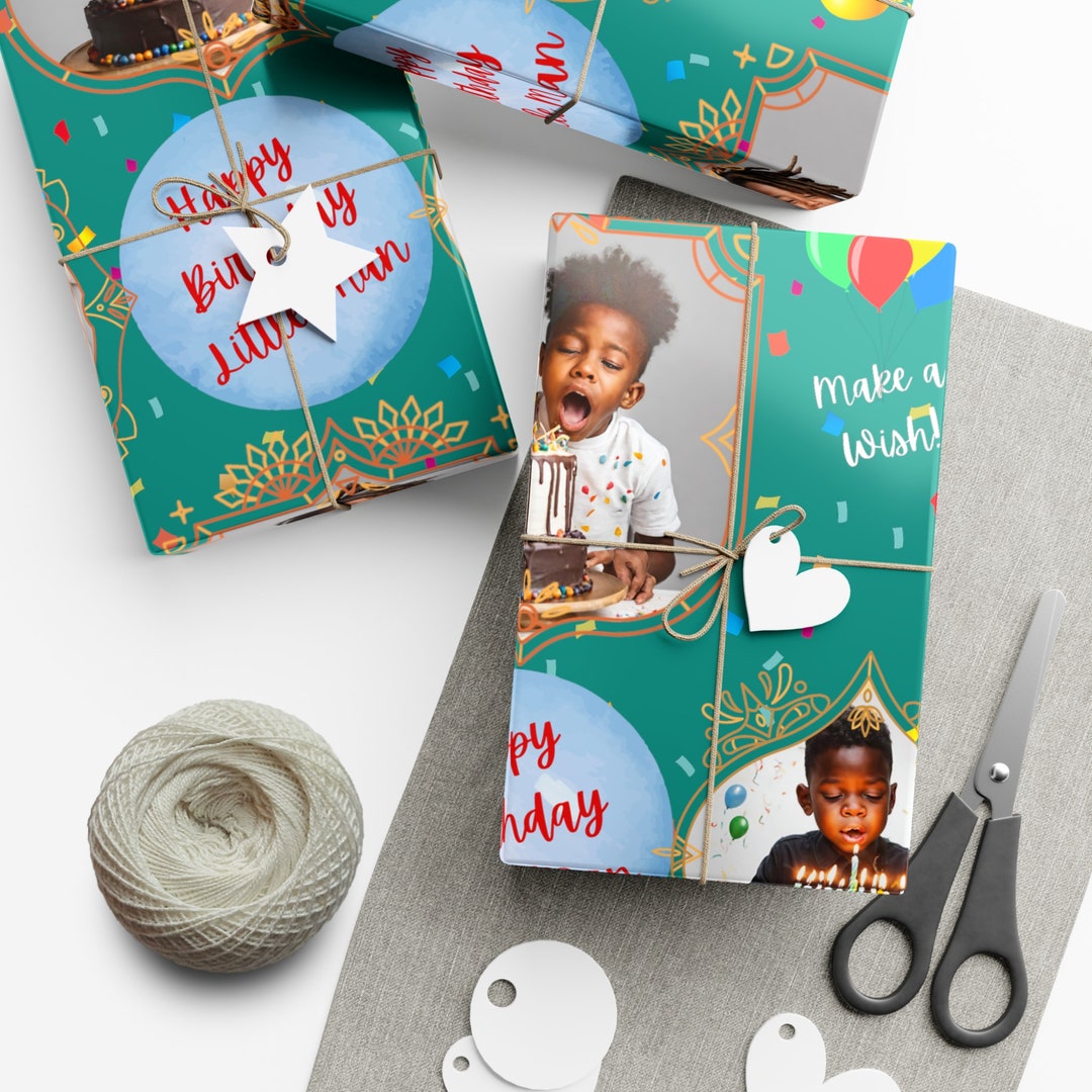 Birthday Wrapping Paper: the Birthday Boy #1 - Turquoise {celebration ...