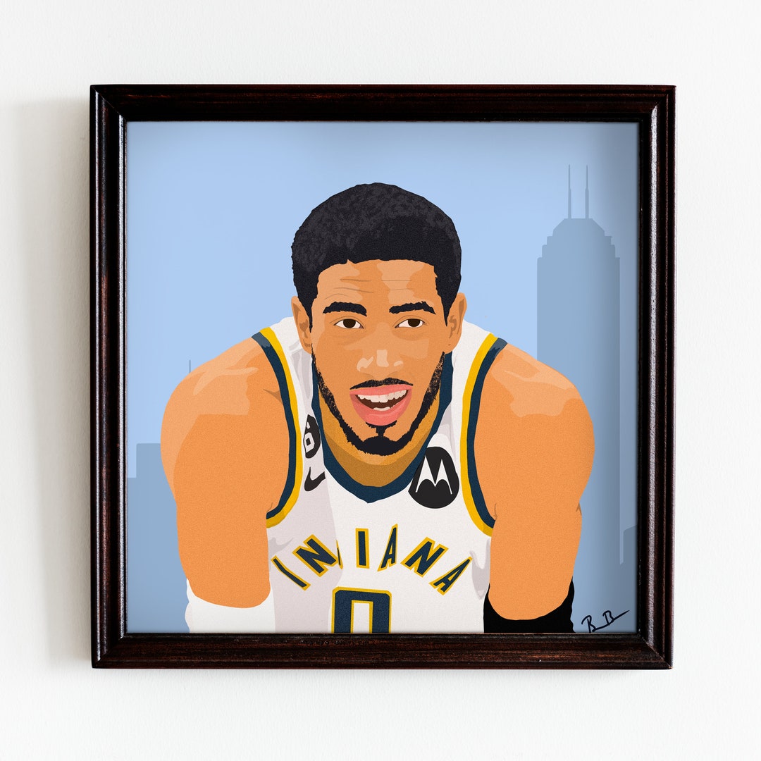 Tyrese Haliburton Art Print, Indiana Pacers, NBA Portrait - Etsy