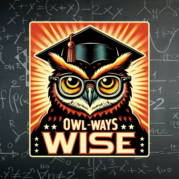 Owl With Glasses - Etsy