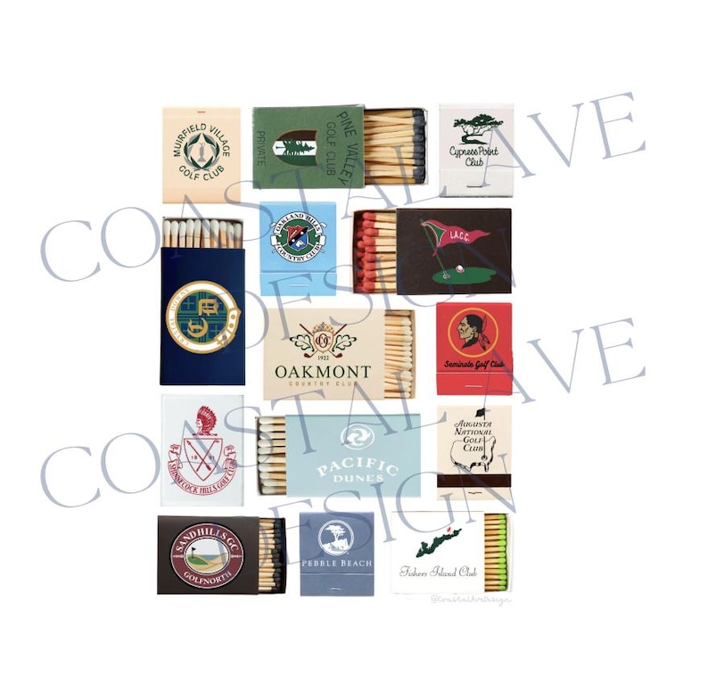 U.S. Golf Courses Matchbox Print; Golfer Wall Art Poster, Gift for ...