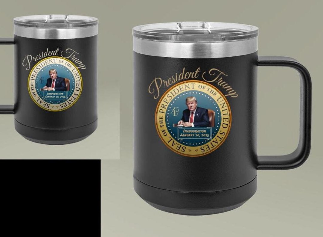 Trump Inauguration Mug Tumbler, 15oz,coffee/tea Tumbler,black Mug ...