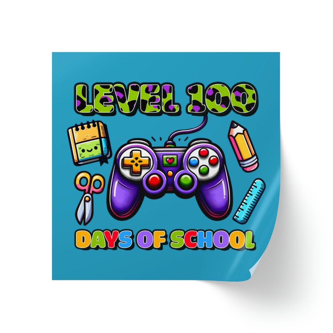 100 Days Level Square Sticker Label Rolls, 100 Days of School, Teacher ...