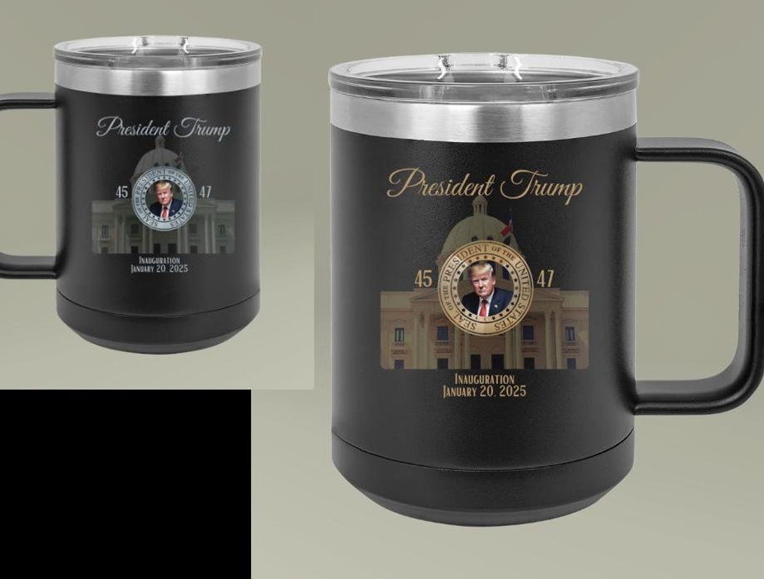 Trump Inauguration Mug Tumbler, 15oz,coffee/tea Tumbler,black Mug ...
