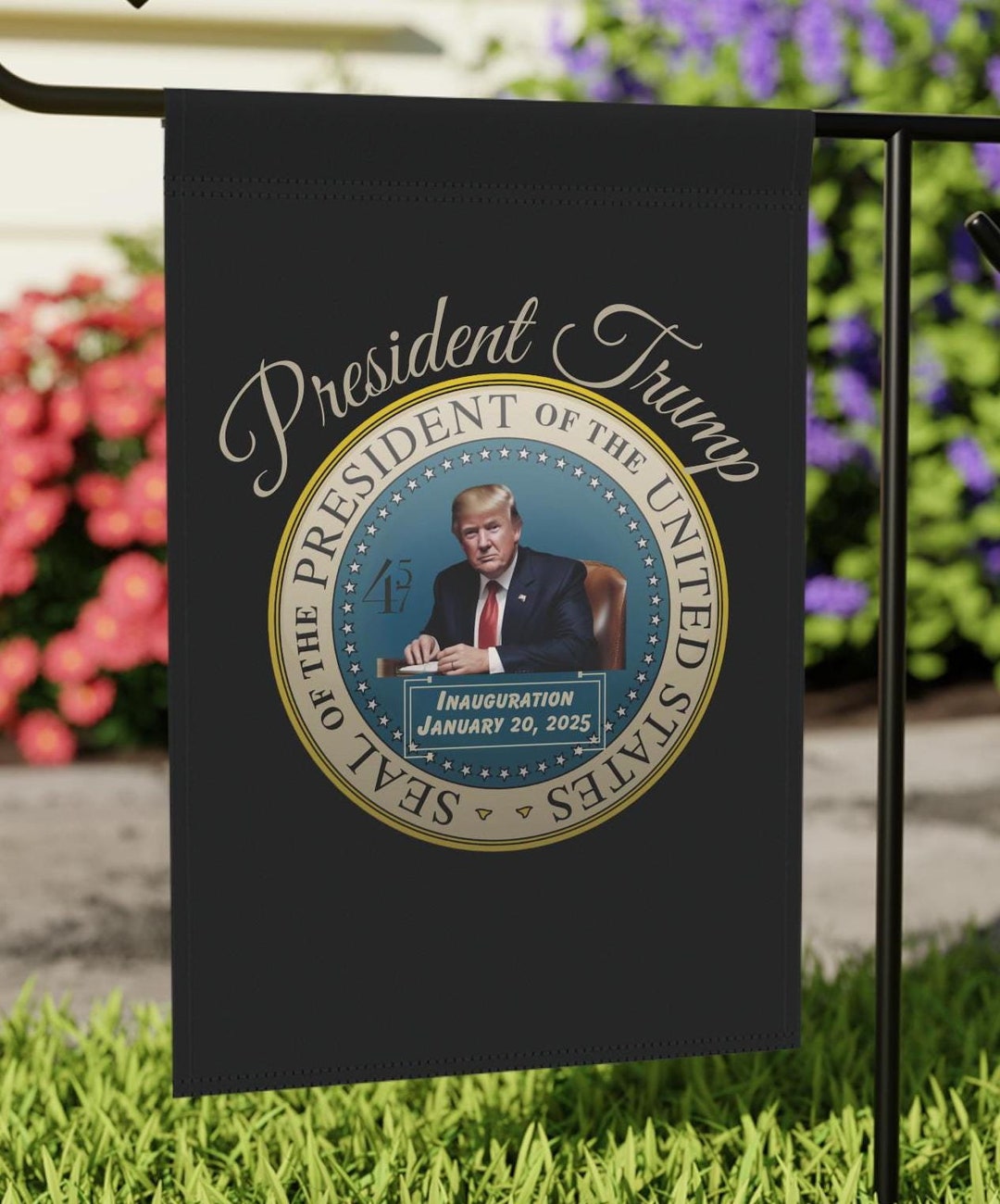 Trump Inauguration Garden & House Banner in Tan Font, 2025 Inauguration ...
