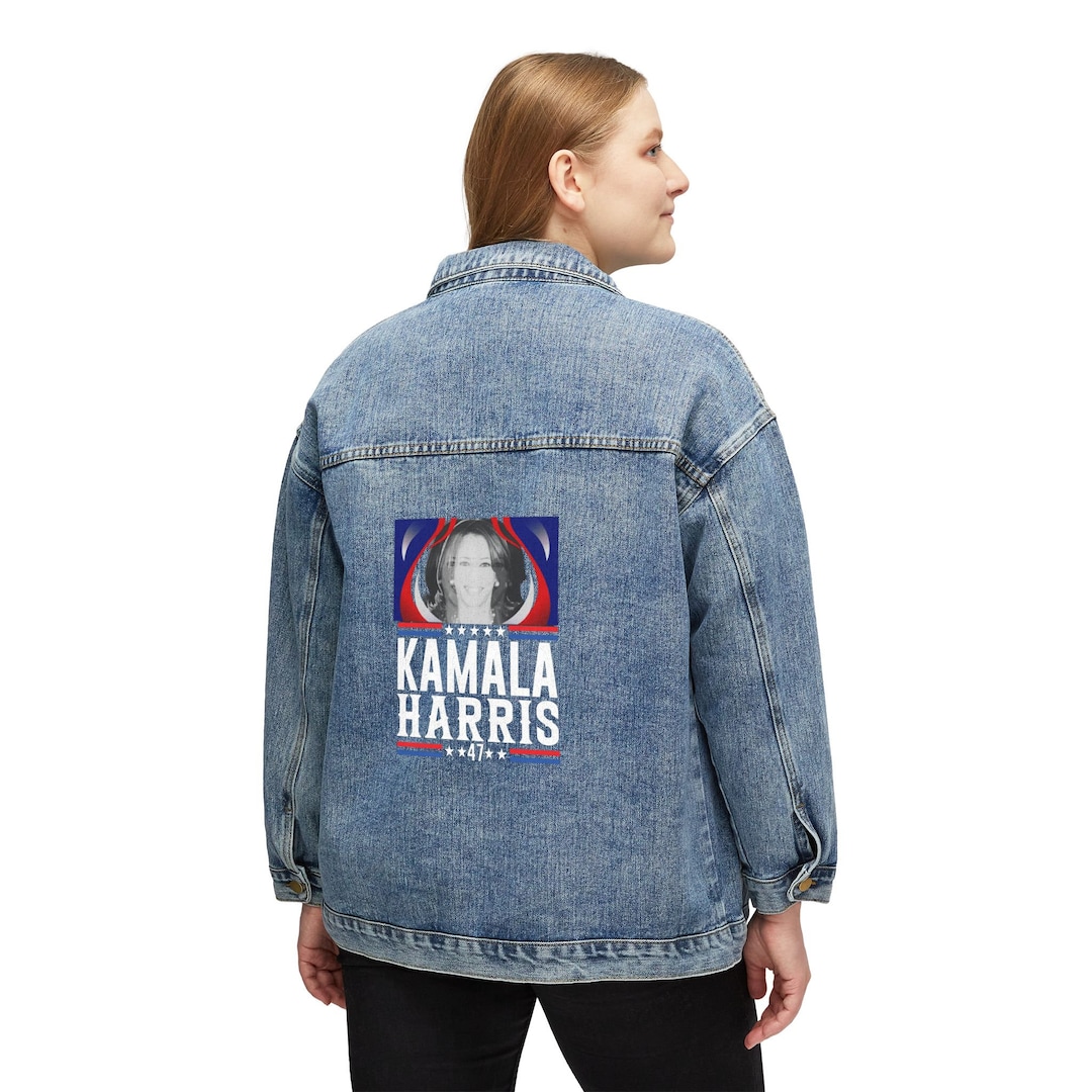 Kamala Harris for 2024 Denim Jacket, Vote Harris for 24, 47 Political ...