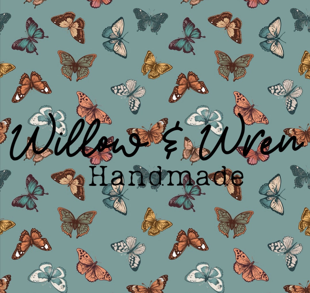 Vintage Butterflies Seamless Pattern Teal, Vintage Blue, PNG - Etsy