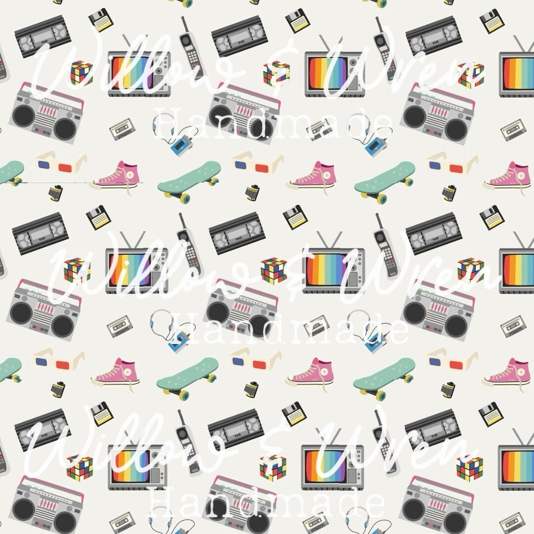 80’s Retro Seamless Design-neutral - Etsy