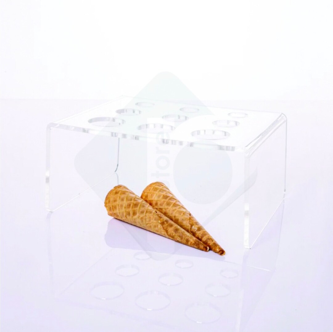 Plexiglass Countertop Ice Cream Cone Holder 9 Holes - Etsy