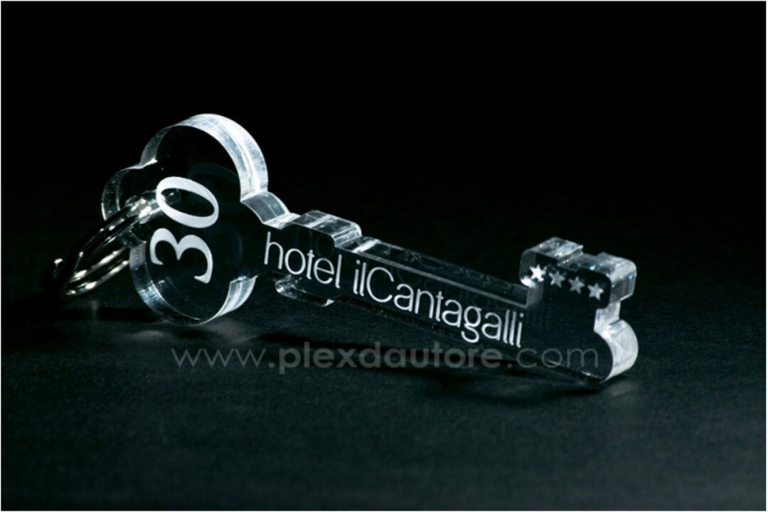 Personalized "key" Key Ring in Transparent Plexiglass - Etsy