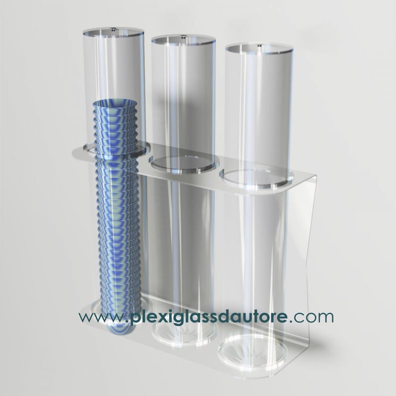 3 Rows Plexiglass Wall Mounted Ice Cream Cup Holder - Etsy