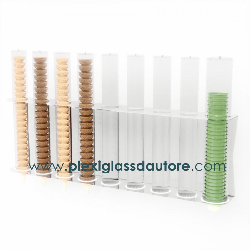 Wall Mounted Plexiglass Cone and Cup Holder 81 Rows - Etsy