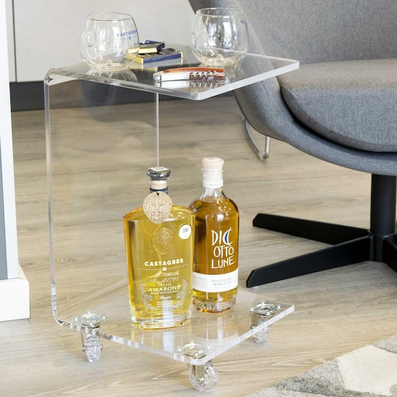 Acrylic table with wheels store