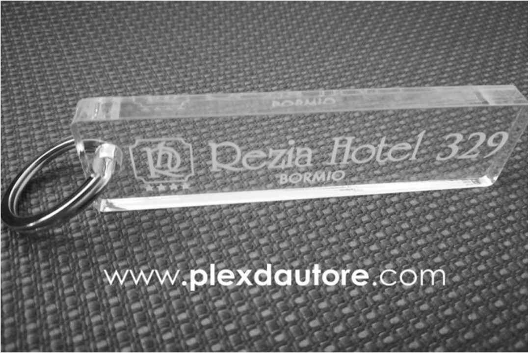 Personalized rectangular Key Ring in Transparent Plexiglass - Etsy