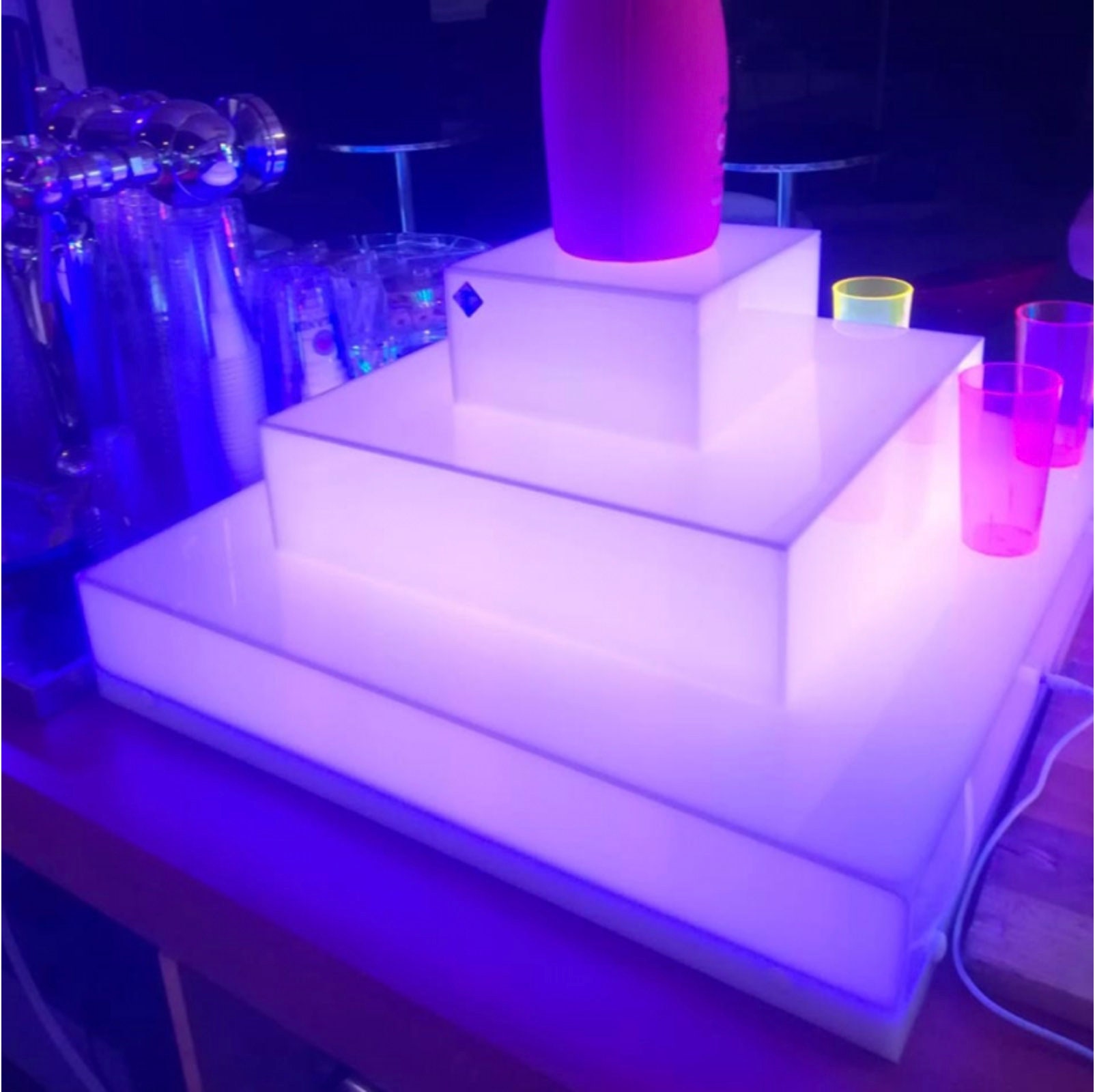 Pyramid LED Luminous Plexiglass Bottle With 3 Steps - Etsy