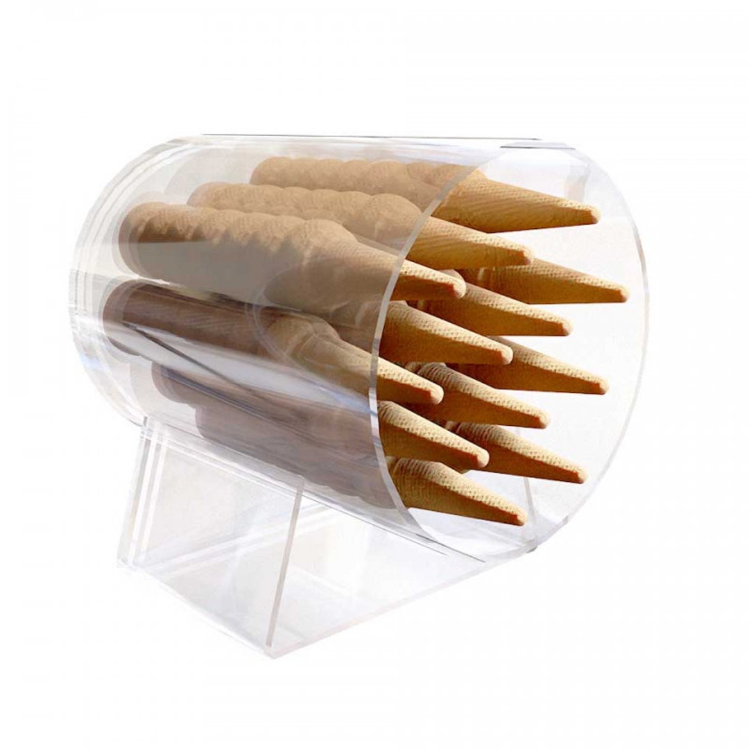 Circular Plexiglass Countertop Ice Cream Cone Holder 96 Cones - Etsy