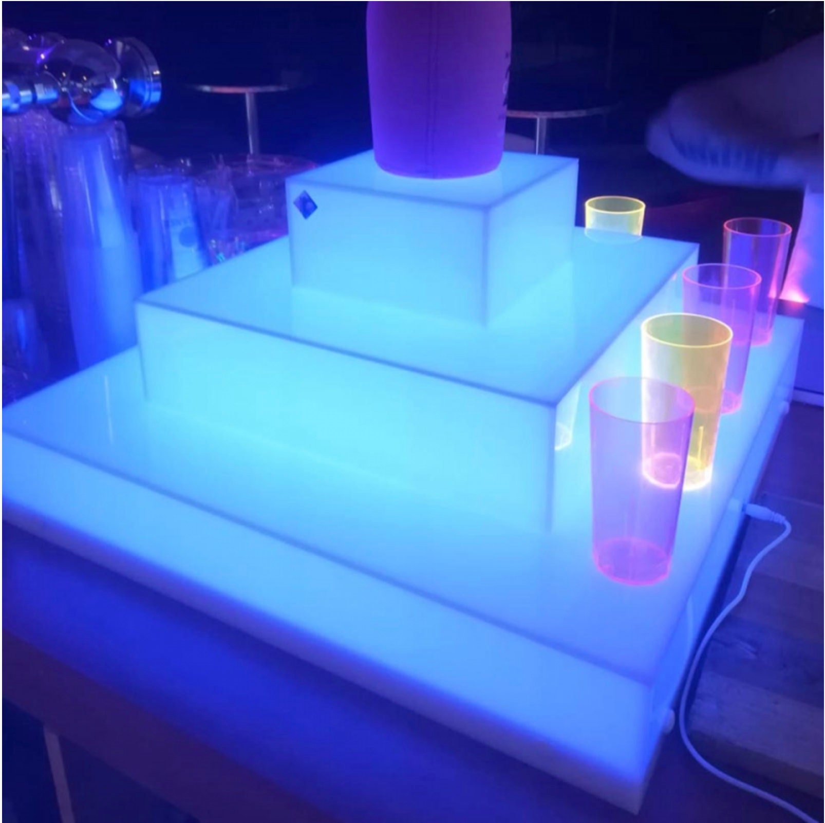 Pyramid LED Luminous Plexiglass Bottle With 3 Steps - Etsy