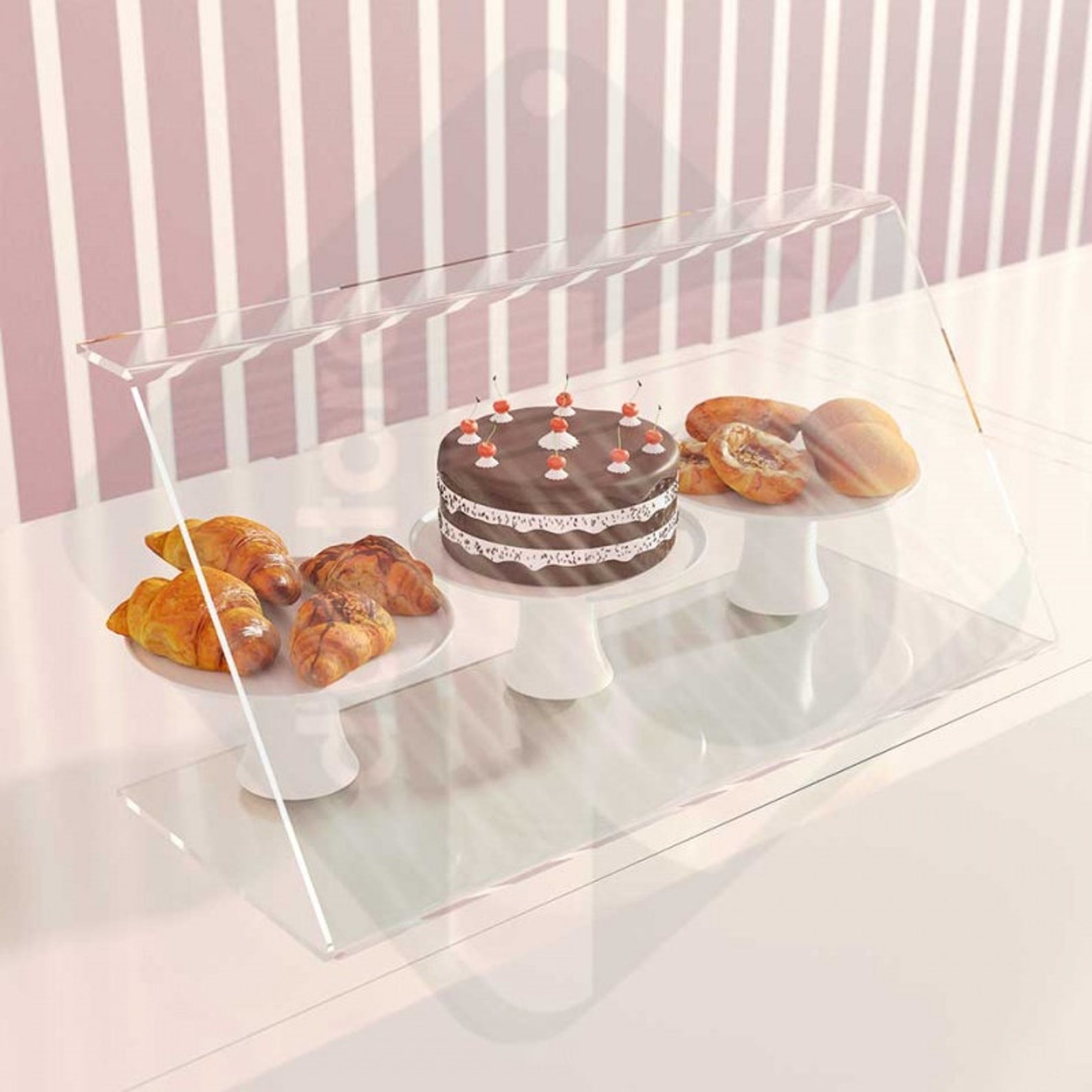 Breath Guard - Plexiglass Spit Guard With Shelf for HACCP Food Counters ...