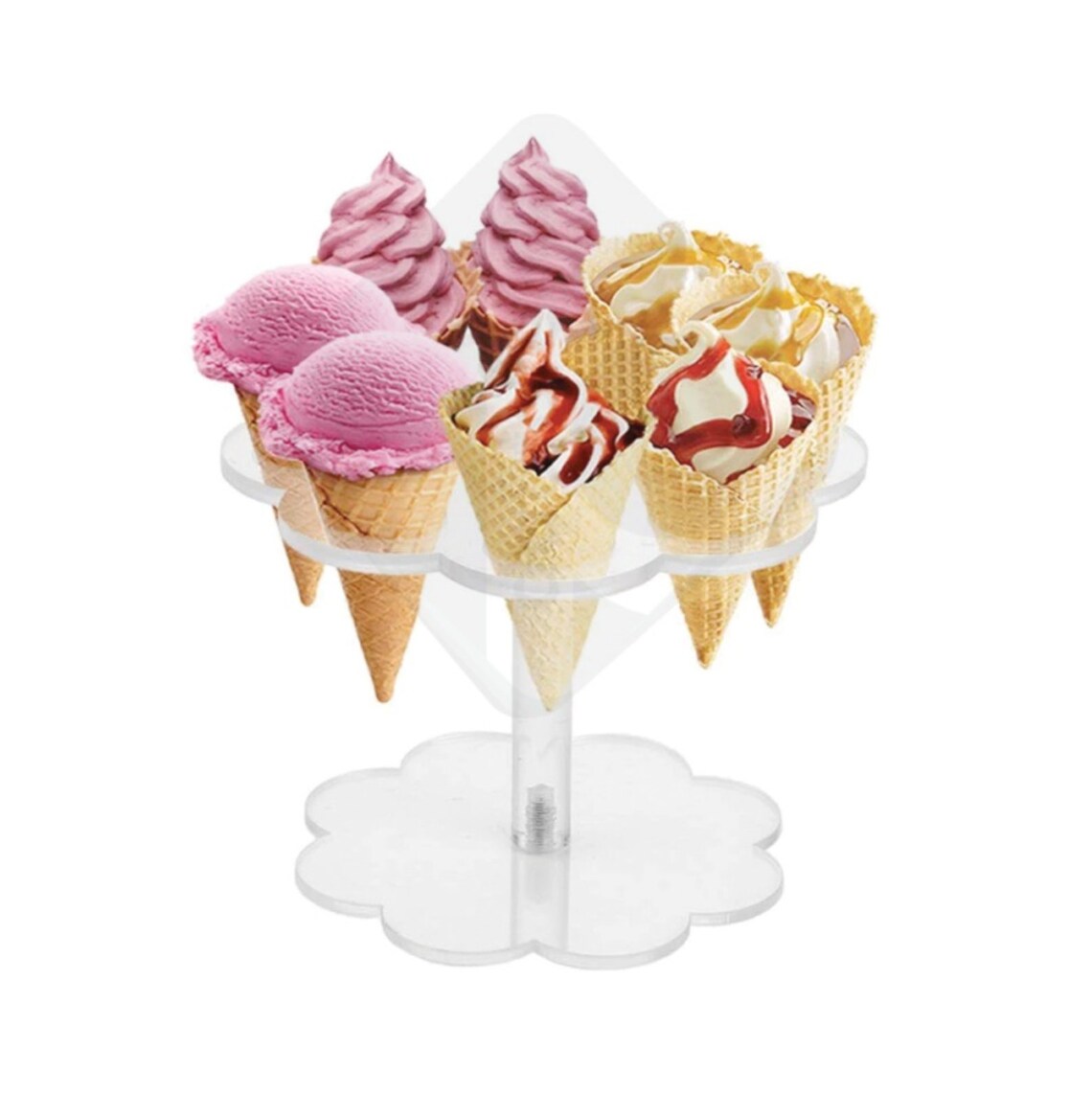 Ice Cream Cone Holder in Plexiglass With 8 Holes - Etsy