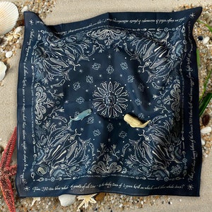 Navy Blue Whale Bandana Organic Bandana Ocean Themed Bandana Whale ...