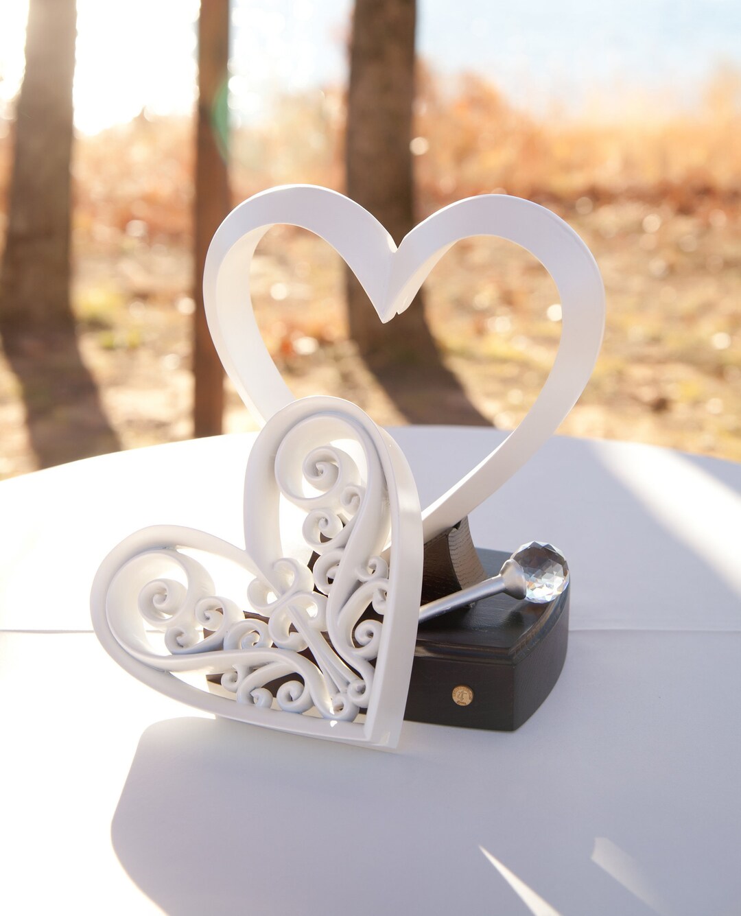 Pearl White Wedding Unity Heart Elegant Alternative to - Etsy