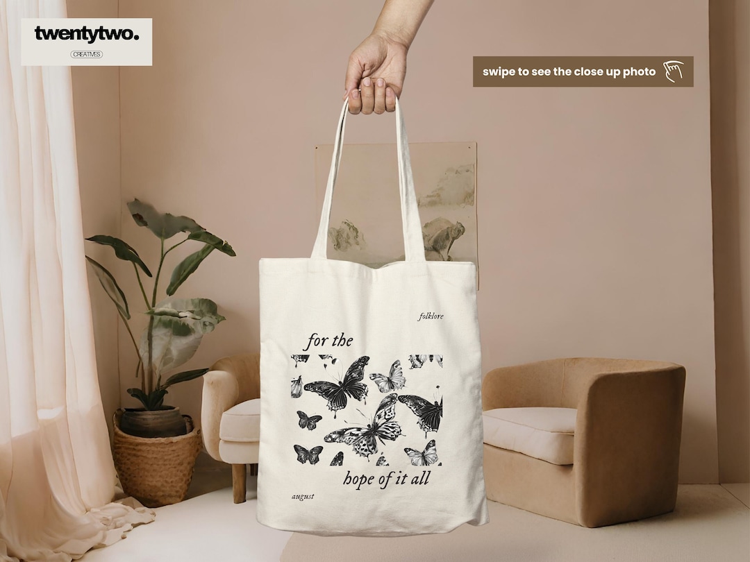 Taylor Swift Tote Bag Canvas Taylor Swift Folklore August Taylor ...