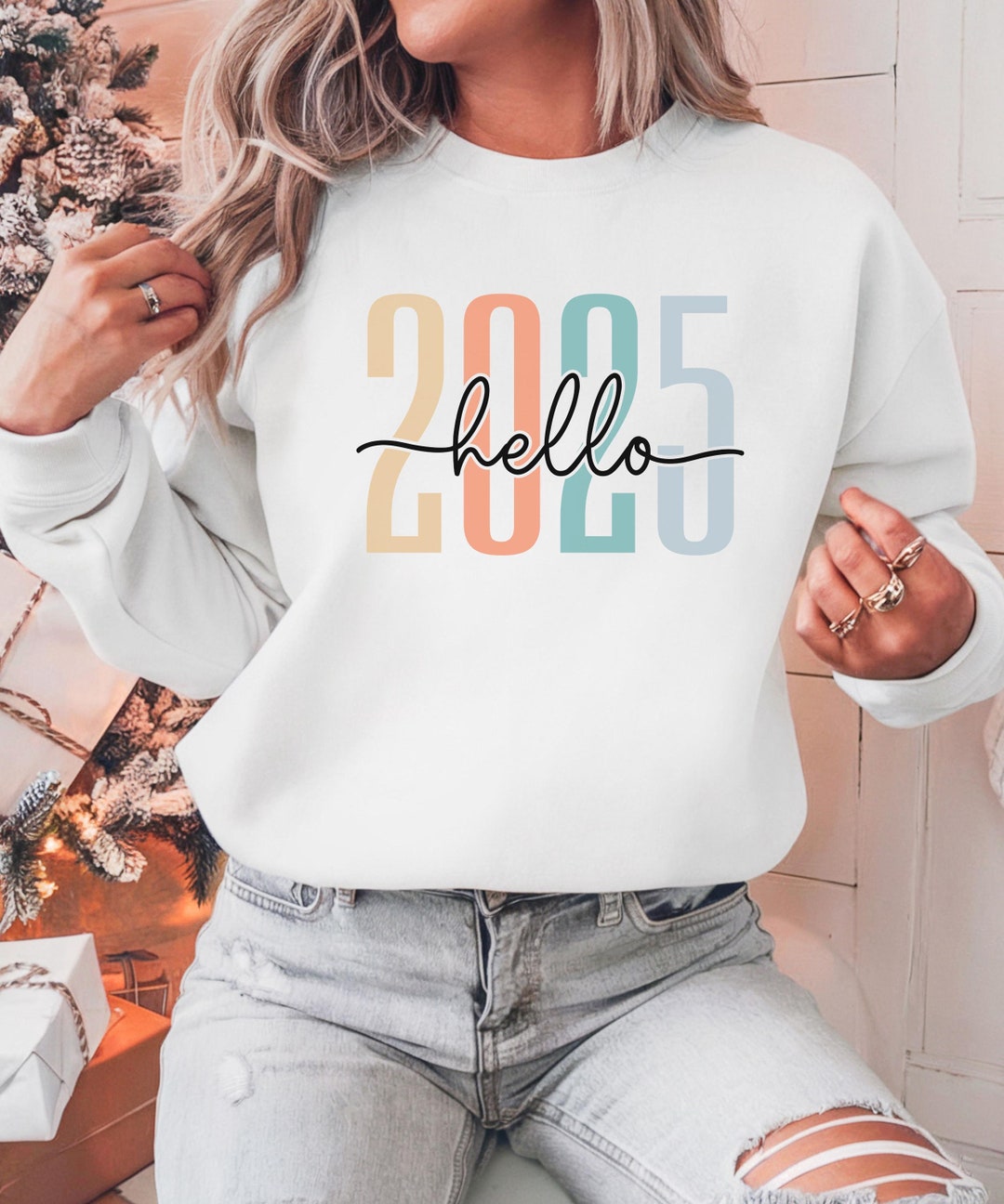 Hello 2025 Sweatshirt, Happy New Year Shirt, New Year 2025, New Year ...