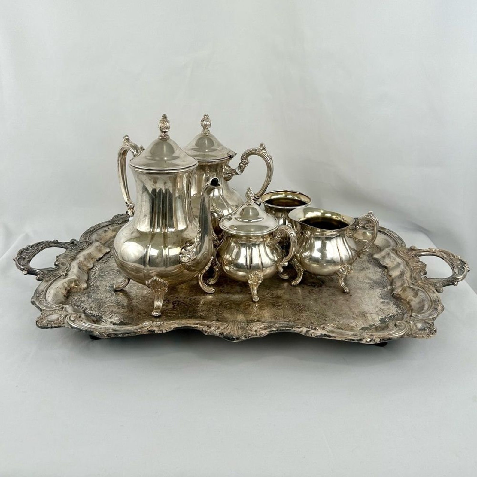 Vintage Towle Silver Plate 6-piece Tea Set - Etsy