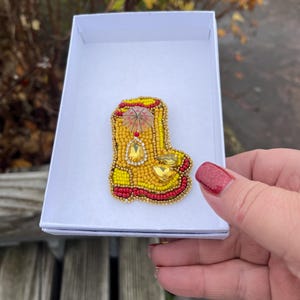 Yellow Boots Hand Made From Beads - Etsy