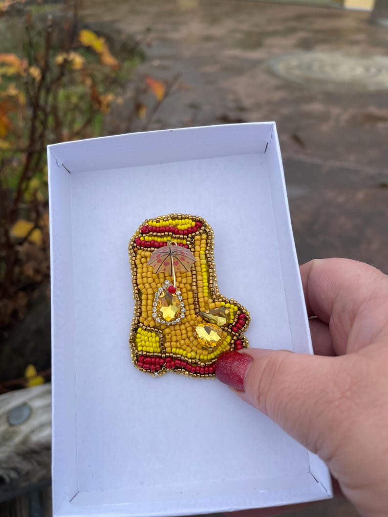 Yellow Boots Hand Made From Beads - Etsy