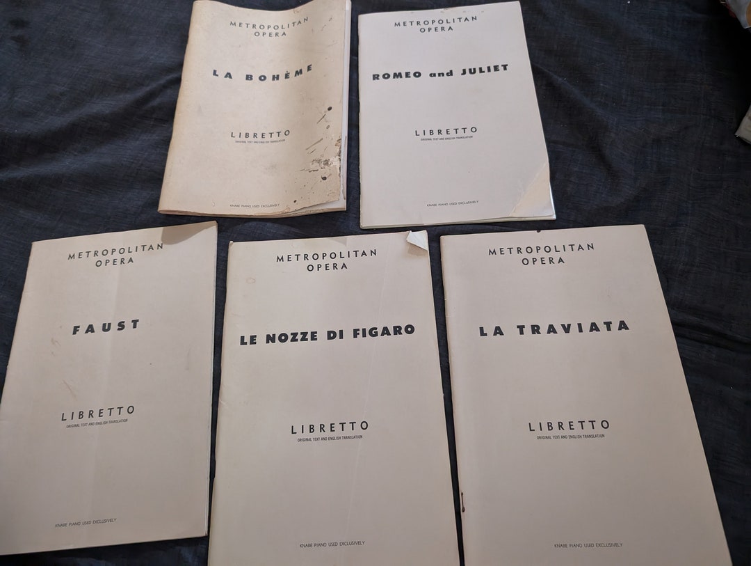Set of 5 Metropolitan Opera Playbook - Etsy