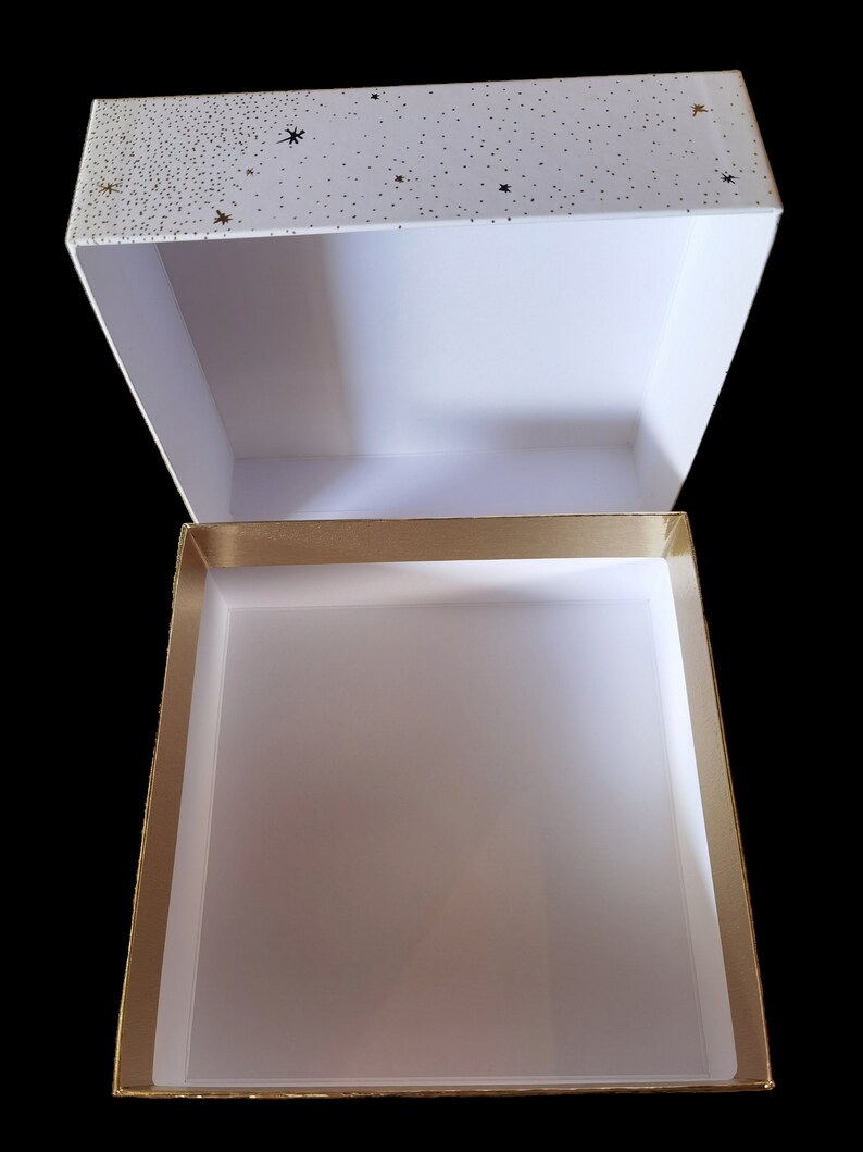 Original Christian Box With Gold Ribbon, Festive Christmas Box Storage ...