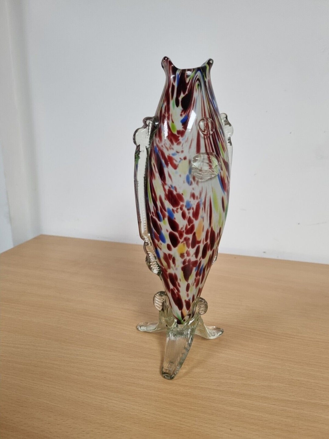 Murano Glass Fish Vase 10 Colorful - Etsy