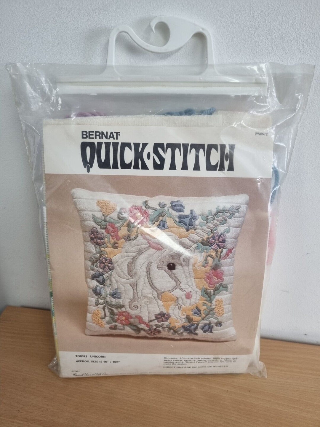 Vintage BERNAT Quick Stitch Tapestry Kit Unicorn - Etsy