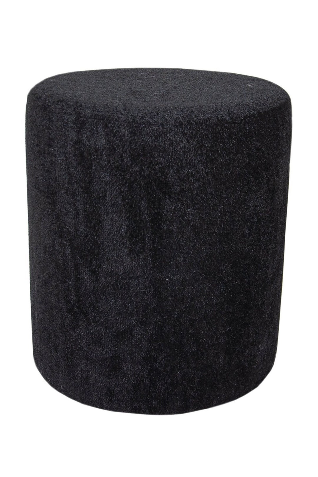 Lines Teddy Fabric Black Pouffe Floor Pouf Leg Pouf Unique - Etsy