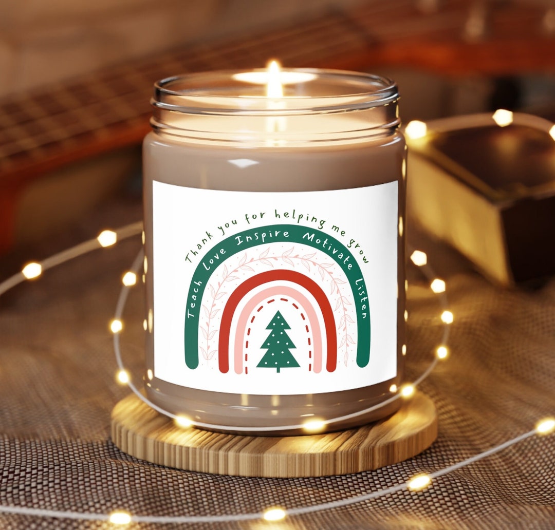Teacher Candle Gift. Christmas Teacher Gift Candle. Thank You for ...