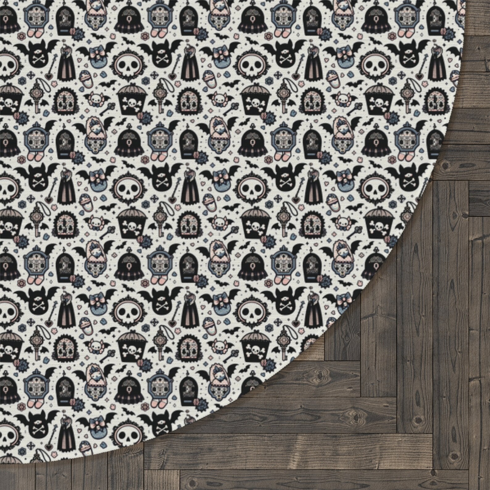 Goth Baby Nursery Round Rug. Gothic Newborn Gift. - Etsy