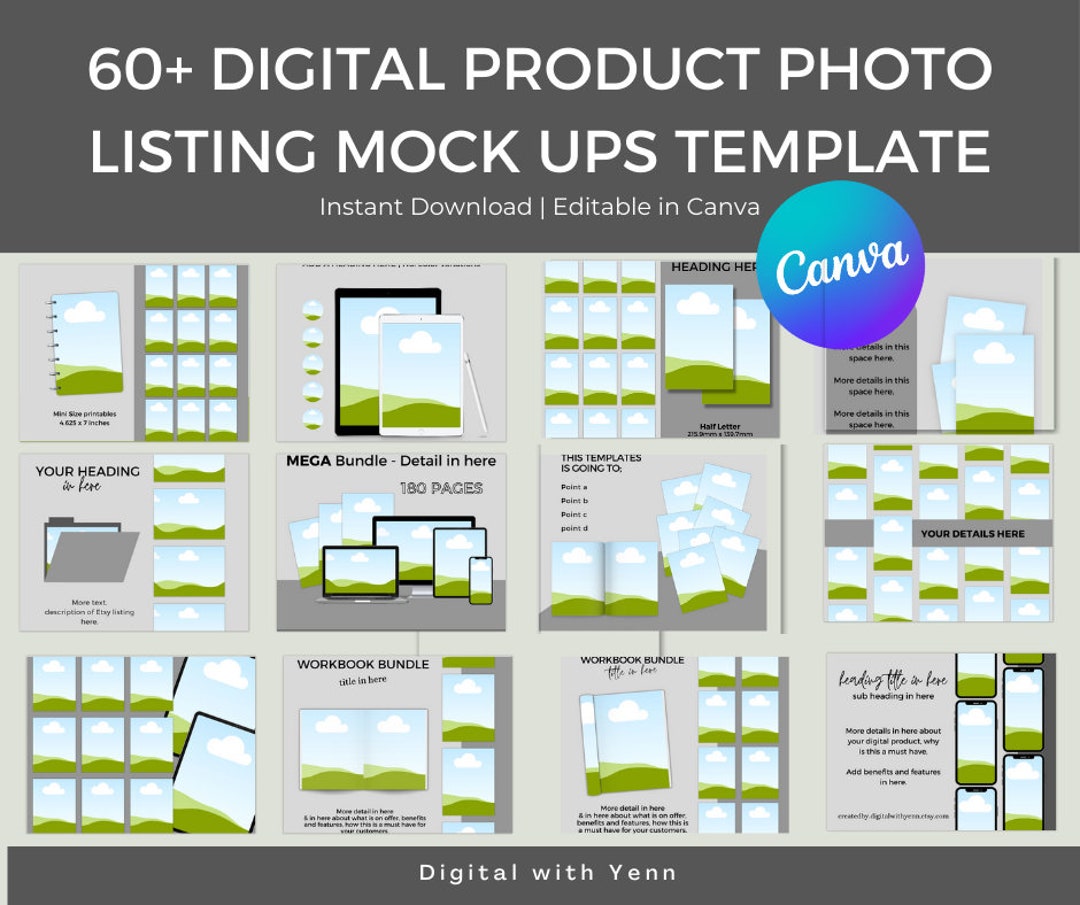 60+ Etsy Listing Mockup Templates Etsy Mock up Digital Product Mock up ...