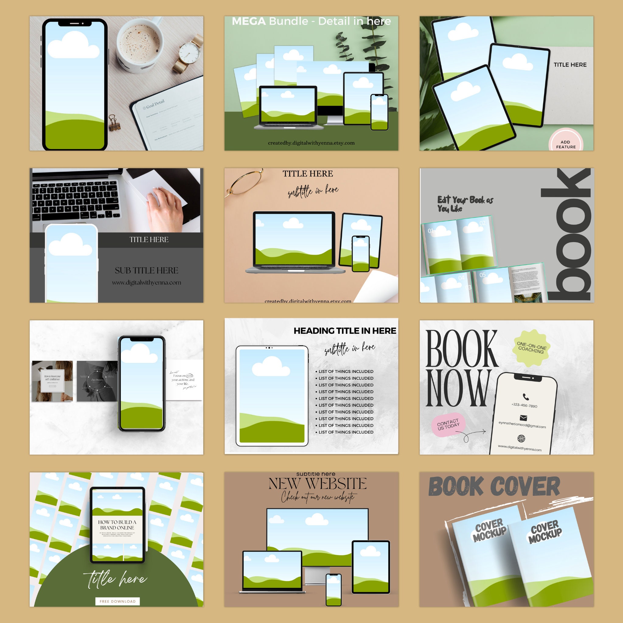 200+ Etsy Listing Mockup Templates Etsy Mock up Digital Product Mock up ...