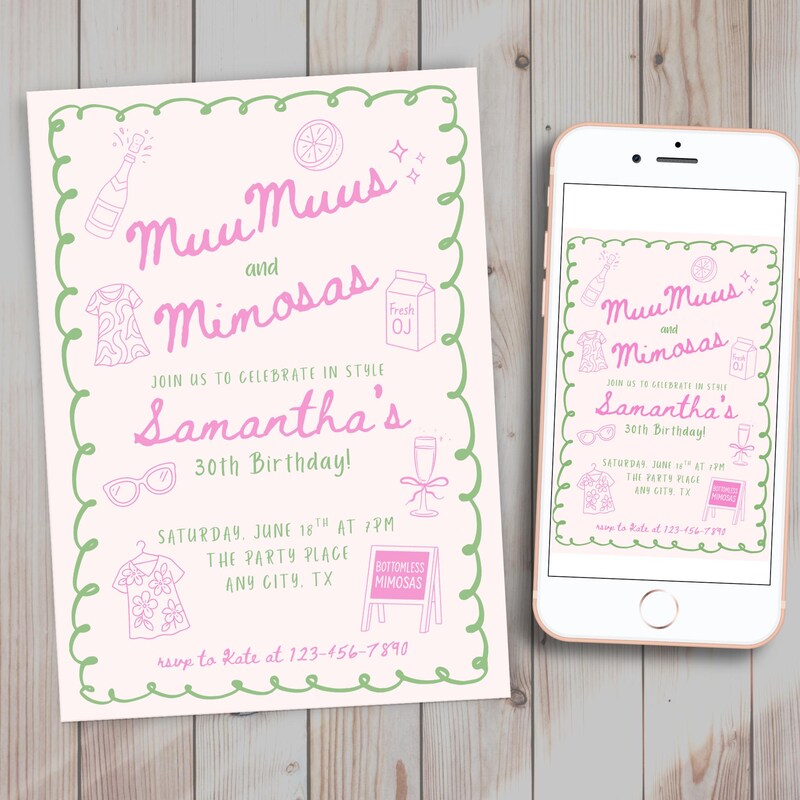 Muumuu Invitations - Etsy