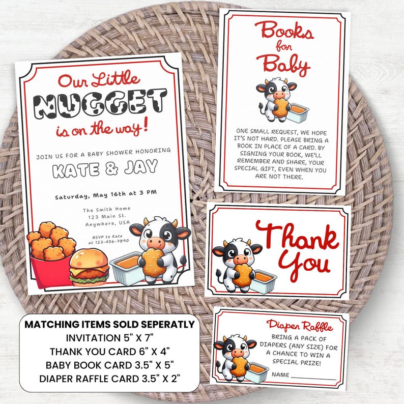 Editable Our Little Chicken Nugget Baby Shower Welcome Sign, Chick Baby ...