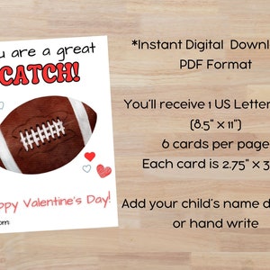 Printable Sports Valentines Day Cards for Kids, Sports Classroom ...