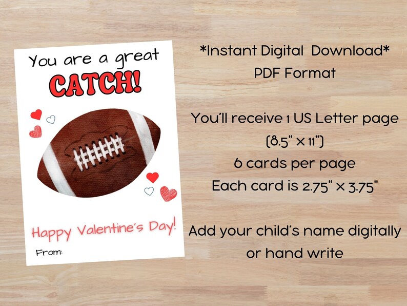 Printable Sports Valentines Day Cards for Kids, Sports Classroom ...