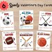 Printable Sports Valentines Day Cards for Kids, Sports Classroom ...