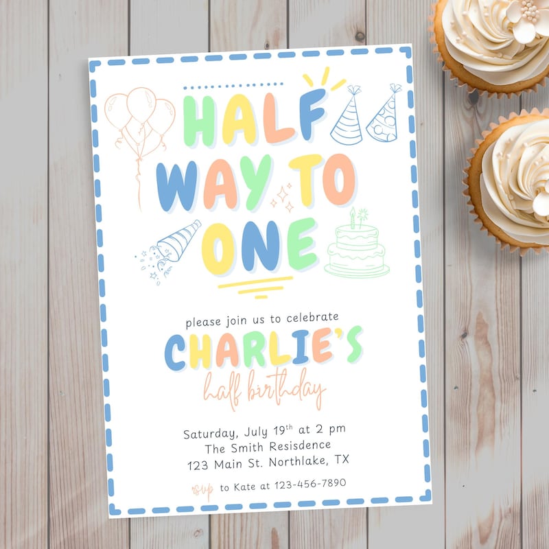 Half Birthday - Etsy