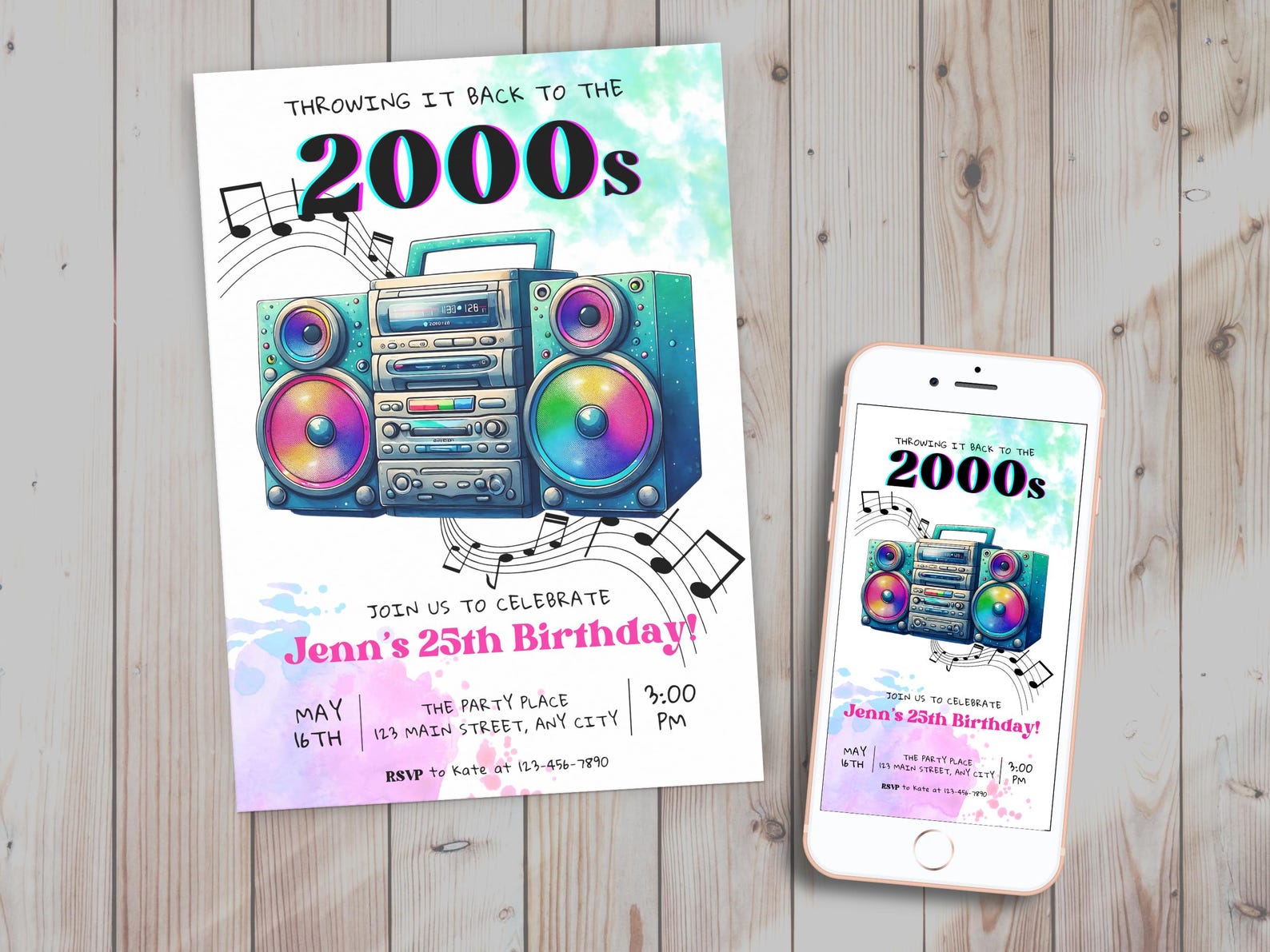 Digital Y2K Birthday Party Invitation, Retro 2000s Theme Invite, 2000s ...