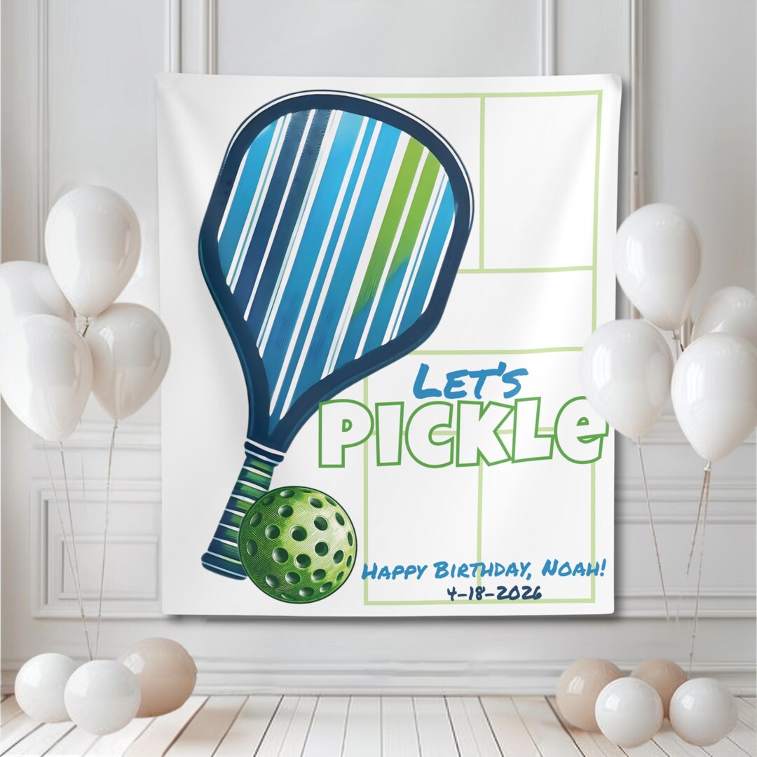 Custom Pickleball Party Banner Custom Hit the Court Wall Tapestry Dinks ...
