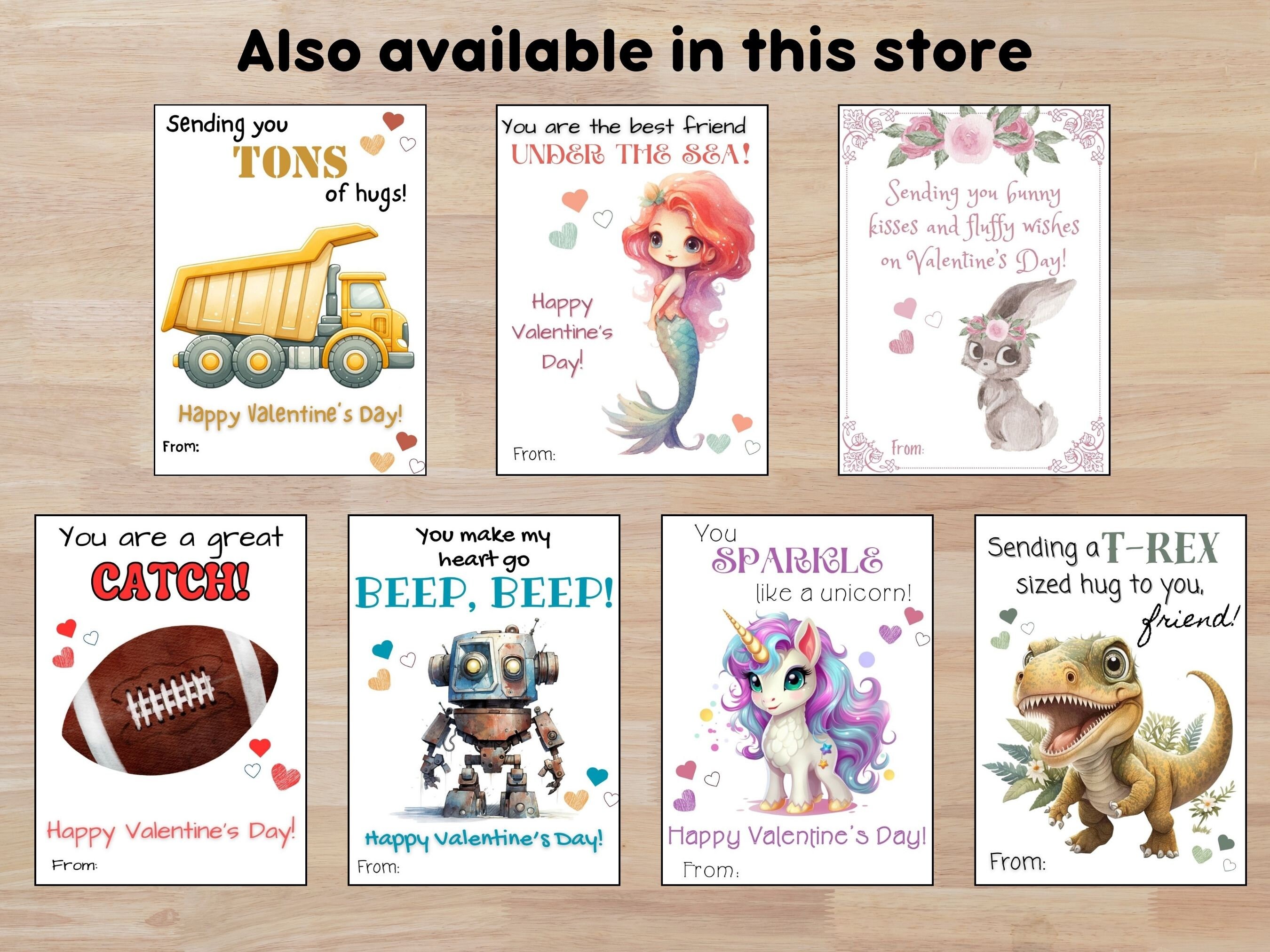 Printable Farm Animal Valentines Day Cards for Kids, Farm Classroom ...