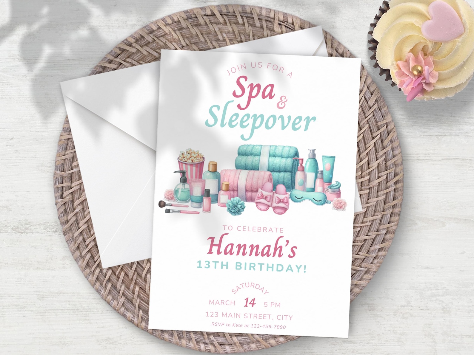 Spa Sleepover Birthday Invitation: Glam Pamper Party (digital Download ...